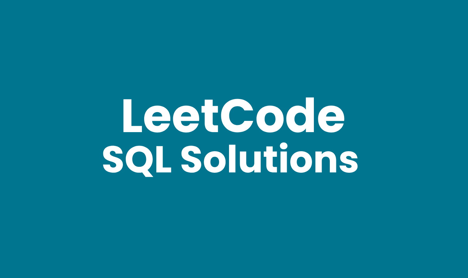 LeetCode SQL Problem Solving ions With Solutions